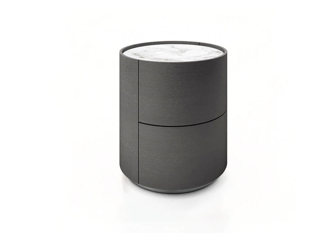 Dedalo 2-Drawer Round Nightstand (Open Box)