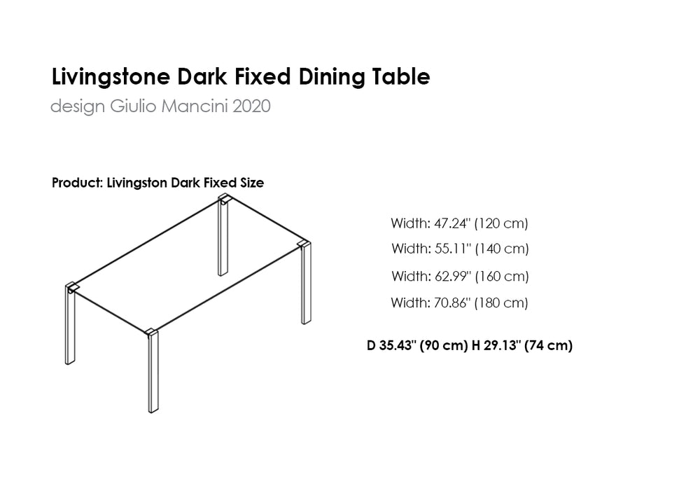 Livingstone Dark Fixed & Extendable Dining Tables